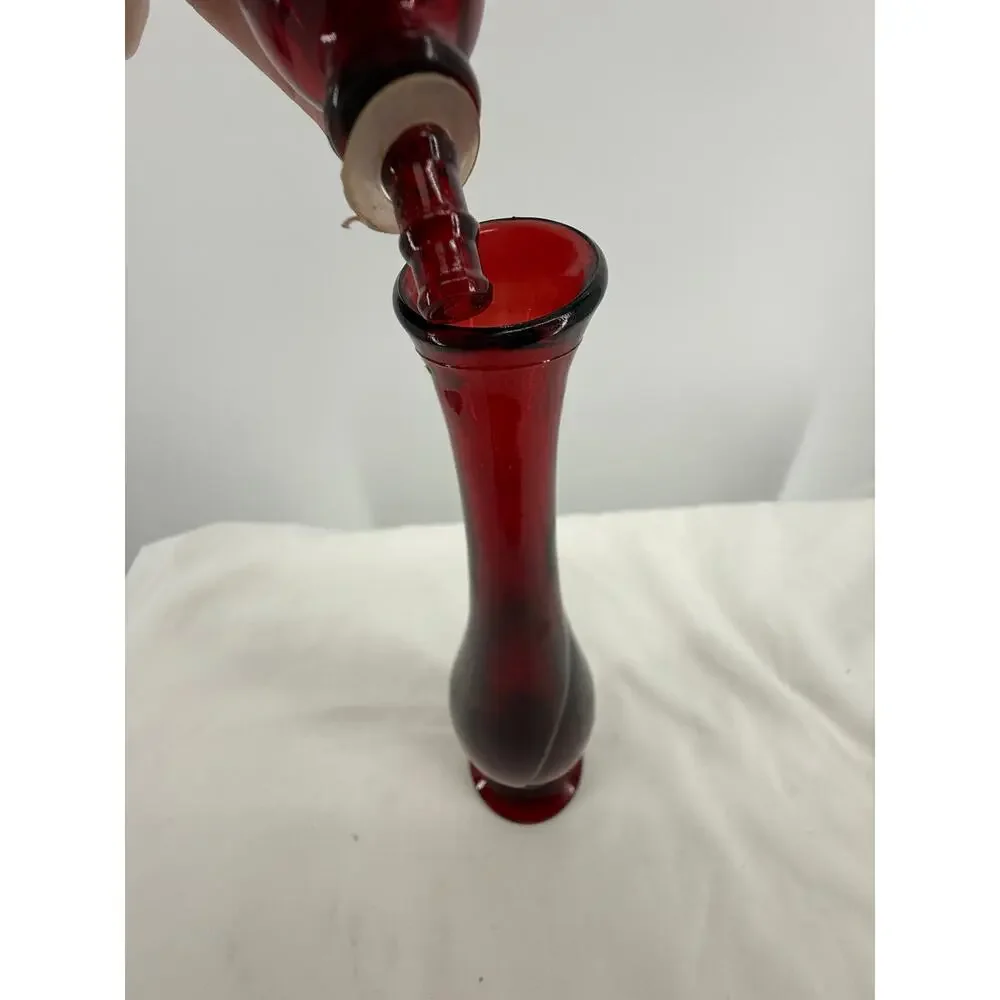 Avon | Accents | Vintage Avon Ruby Red Glass Bud Vase Unforgettable ...